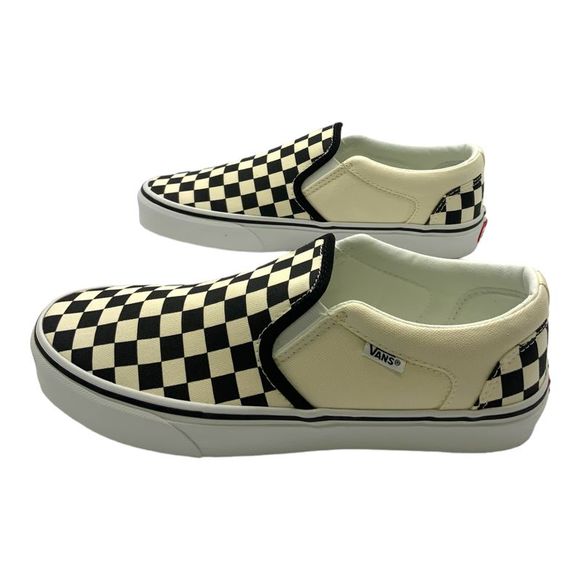 Vans | Shoes | Vans Asher Slipon Skate Shoe Checkerboardblacknatural Us ...